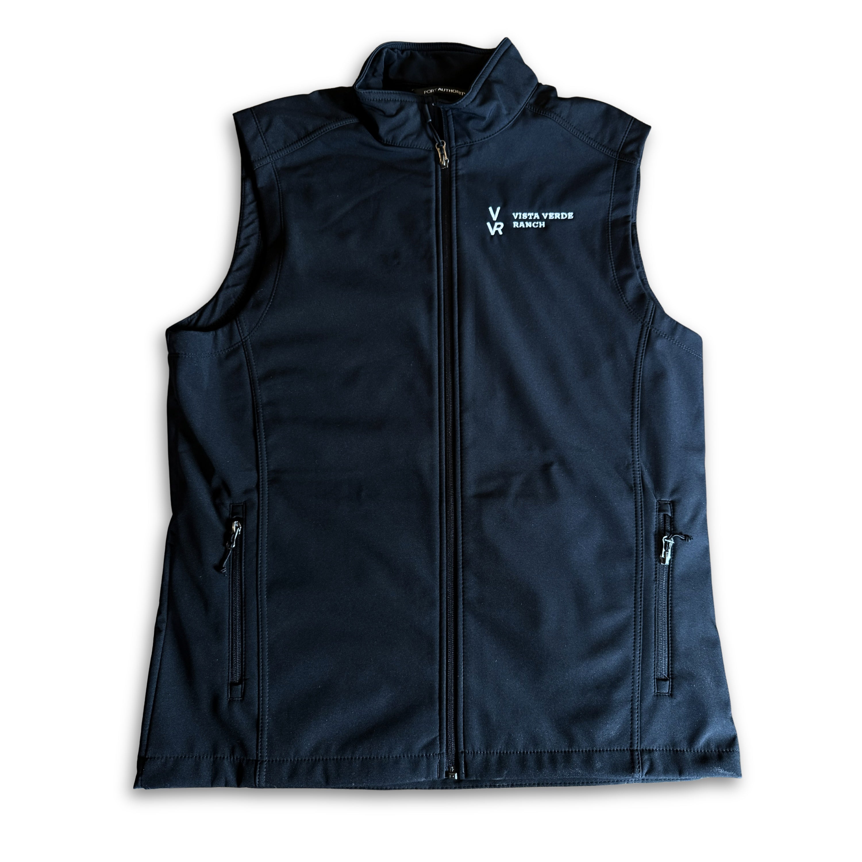 Men's Soft Shell Vest logo front and back – vistaverderanch
